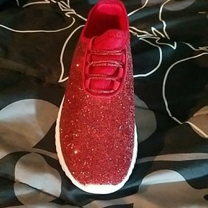 Forever 21 | Shoes | New Womens Red Glitter Sequins Sneakers Shoes Firm ...